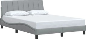 Rám postele bez matrace Hanko světle šedá 120 x 200 cm textil 3310377