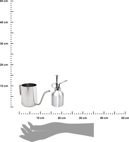 Konev na zalévání, sada 2ks, 0,5 l+0,3 l, stříbrná