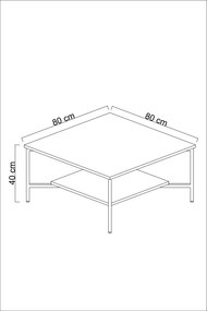 Konferenční stolek Buon (Bílá + Černá). 1072946