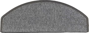 Schodové rohože 15 ks 65 x 24 x 4 cm tmavě šedé, půlkulaté, velké 133885