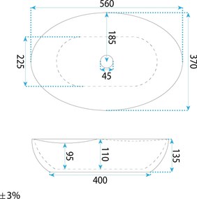 Rea Emilia Grid, umyvadlo na desku 560×380×135 mm, ecru matná – imitace kamene, REA-U3509