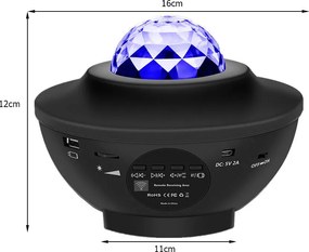 Verk Group Hvězdný projektor vedl noční světlo rgb + dálkové ovládání