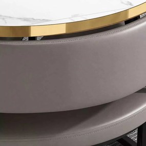 LuxuryForm DESIGN Jídelní set MONTE 4+1 - šedý / černý