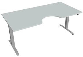 Hobis Motion Elektr. nastavitelný stůl 180x90 - HOBIS ERGO MOTION MSE 2 1800 Dekor stolové desky: šedá, Barva kovové podnože: stříbrná