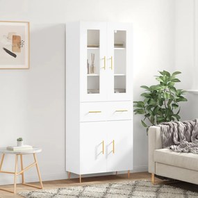 Skříň highboard bílá 69,5 x 34 x 180 cm kompozitní dřevo