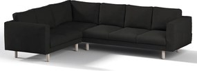 Potah na pohovku IKEA Norsborg rohová 5-místná barva černá látka pletený vzor