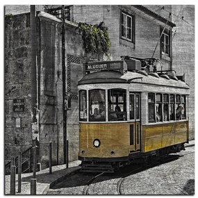 Obraz na plátně - Historická tramvaj - čtverec 3121QA (50x50 cm)