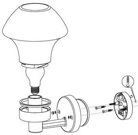 Eglo 97446 - LED Stmívatelné venkovní svítidlo VERLUCCA-C 1xE27/9W/230V IP44 BT
