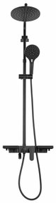 REA - Santos sprchový set s baterií 150mm, černá, REA-P8803