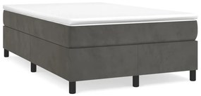 Box spring postel s matrací tmavě šedý 120x190 cm samet 3269704