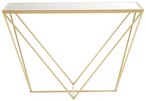 Konzolový stolek se skleněnou deskou ve zlaté barvě 40x120 cm Farran – Premier Housewares