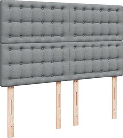 Box spring postel s matrací světle šedá 160 x 200 cm textil 3292853