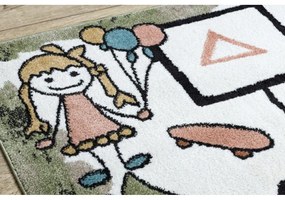 Dětský kusový koberec Skákací panák zelený 120x170cm