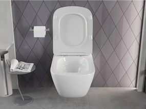 Mexen Timo WC mísa Rimless Tornado s pomalou sedátkem slim, duroplast, bílý lesk - 30650200T