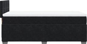 Box spring postel s matrací černá 90x200 cm samet 3288524