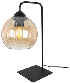 Stolní lampa Costa, 1x medové skleněné stínítko, b
