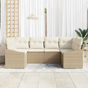 Set pohovek 6 ks Béžová polyratan 3346861