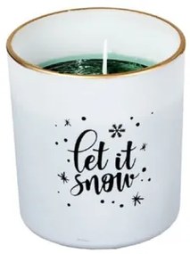 Svíčka ve skle LET IT SNOW - lesní vánek