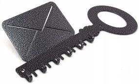 Kovový nástěnný věšák klíč 28x15,5cm různé barvy Barva: černá