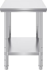 Pracovní stůl 61 × 76,2 × 81,3 cm z nerezové oceli NSF pro na přípravu komerčních