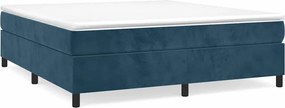 Rám postele s boxspringem tmavě modrý 200x200 cm samet 3121142