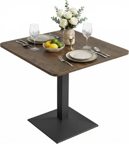 HOMCOM jídelní stůl pro 2 osoby, 70 × 70 × 75 cm, ořech