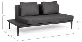 BIZZOTTTO zahradní pohovka MATRIX antracit 0663422