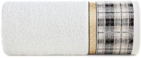 Bavlněný vánoční ručník bílý s žakárovým okrajem