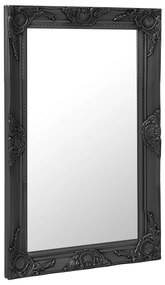 Nástěnné zrcadlo barokní styl 50 x 80 cm černé - Default Title