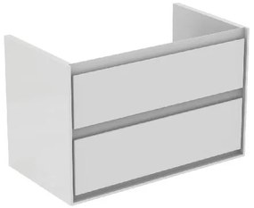 Ideal Standard Connect Air - Umyvadlová skříňka 800x440x517 mm, 2 zásuvky, lesklá bílá/bílá mat E0819B2