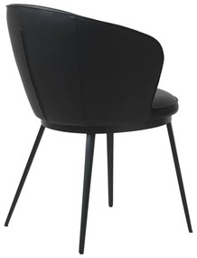 Černá jídelní židle z imitace kůže Unique Furniture Gain Leath