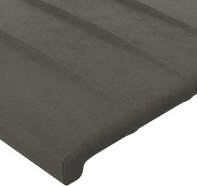 Čelo postele tmavě šedé 144x5x118/128 cm sametové 3116619