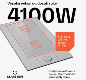Klarstein Delicatessa Slim Domino, indukční varná deska, 3500 W, časovač