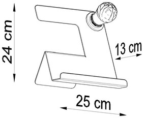 Stolní lampa INCLINE černá