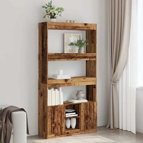 Skříň highboard old wood 92 x 33 x 180 cm kompozitní dřevo