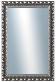 DANTIK - Zarámované zrcadlo - rozměr s rámem cca 80x120 cm z lišty ROKOKO grafitová (2884)