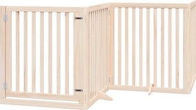 Zábrana pro psy s dvířky skládací 12 panelů 960 cm topol 3155672