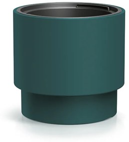 PROSPERPLAST Květináč - HEOS, s ohraničením Průměr: 46,8 cm, Barva: tmavě zelená