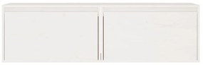Nástěnné skříňky 2 ks bílé 60 x 30 x 35 cm masivní borové dřevo - Default Title
