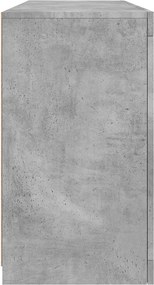 Příborník s LED osvětlením betonově šedý 142,5 x 37 x 67 cm 3209068