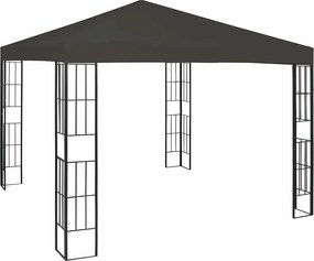 Altán se světelnými LED řetězy 3 x 3 m antracitový 3070322