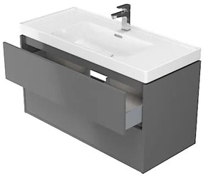 Cersanit - Crea skříňka pod umyvadlo na desku 100cm, šedá, S924-019