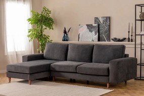 Hanah Home Rohová pohovka BERLIN levá antracitová