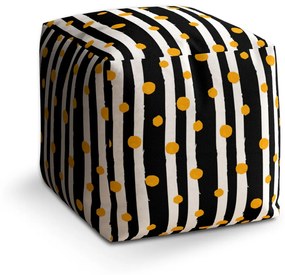 Sablio Taburet Cube Pruhy a puntíky: 40x40x40 cm