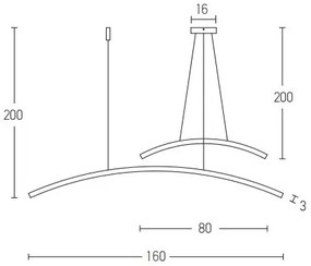 Zambelis 20130 - LED Stmívatelný lustr na lanku LED/48W/230V černá