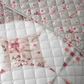 Zelený prošívaný přehoz 220x230 cm Pinsonic Patchwork – Catherine Lansfield