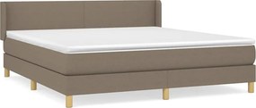 Box spring postel s matrací taupe 180x200 cm textil 3130133