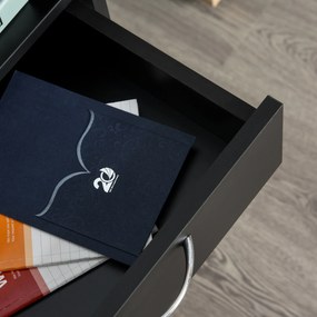 HOMCOM Mobilní kancelářský šuplík se 2 zásuvkami, pojízdný úložný kabinet na kolečkách, otevřená police, kancelářská skříň, pod deskou do kanceláře, …