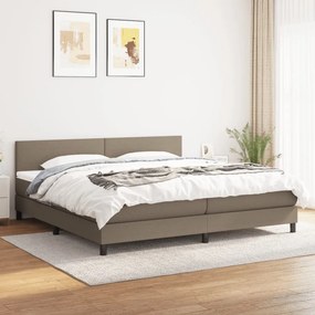 Box spring postel s matrací taupe 200x200 cm textil 3139925