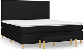 Box spring postel s matrací černá 180x200 cm textil 3137015